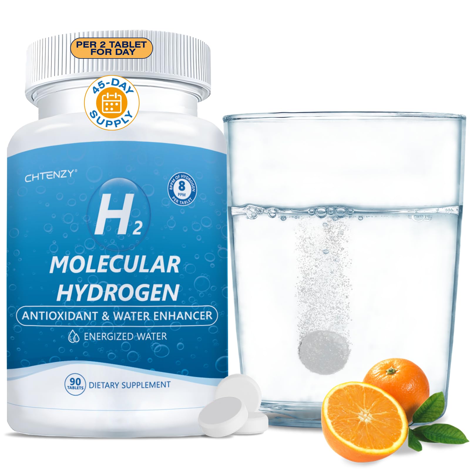 Hydrogen water tablets for hydration