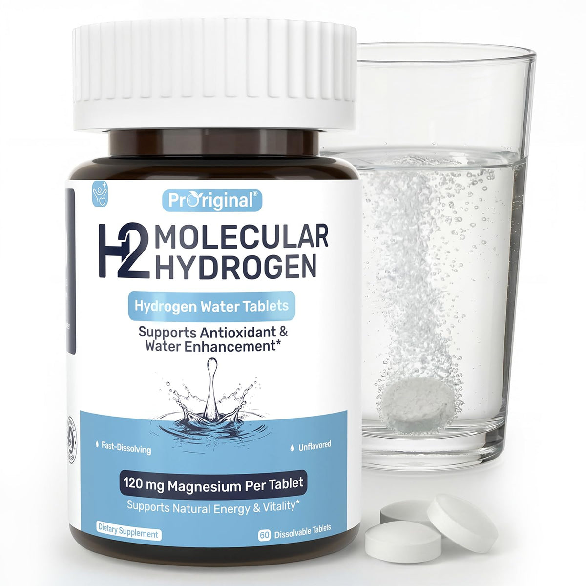 Hydrogen water tablets for hydration