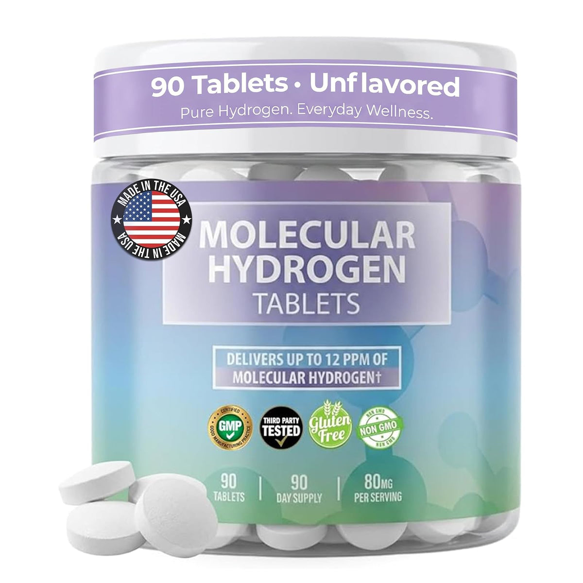 Hydrogen water tablets for hydration