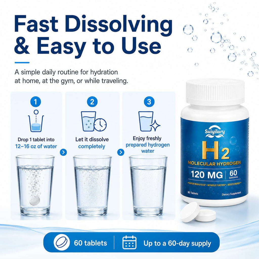 Hydrogen water tablets with essential minerals