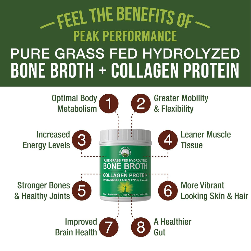Hydrolyzed bone broth collagen benefits