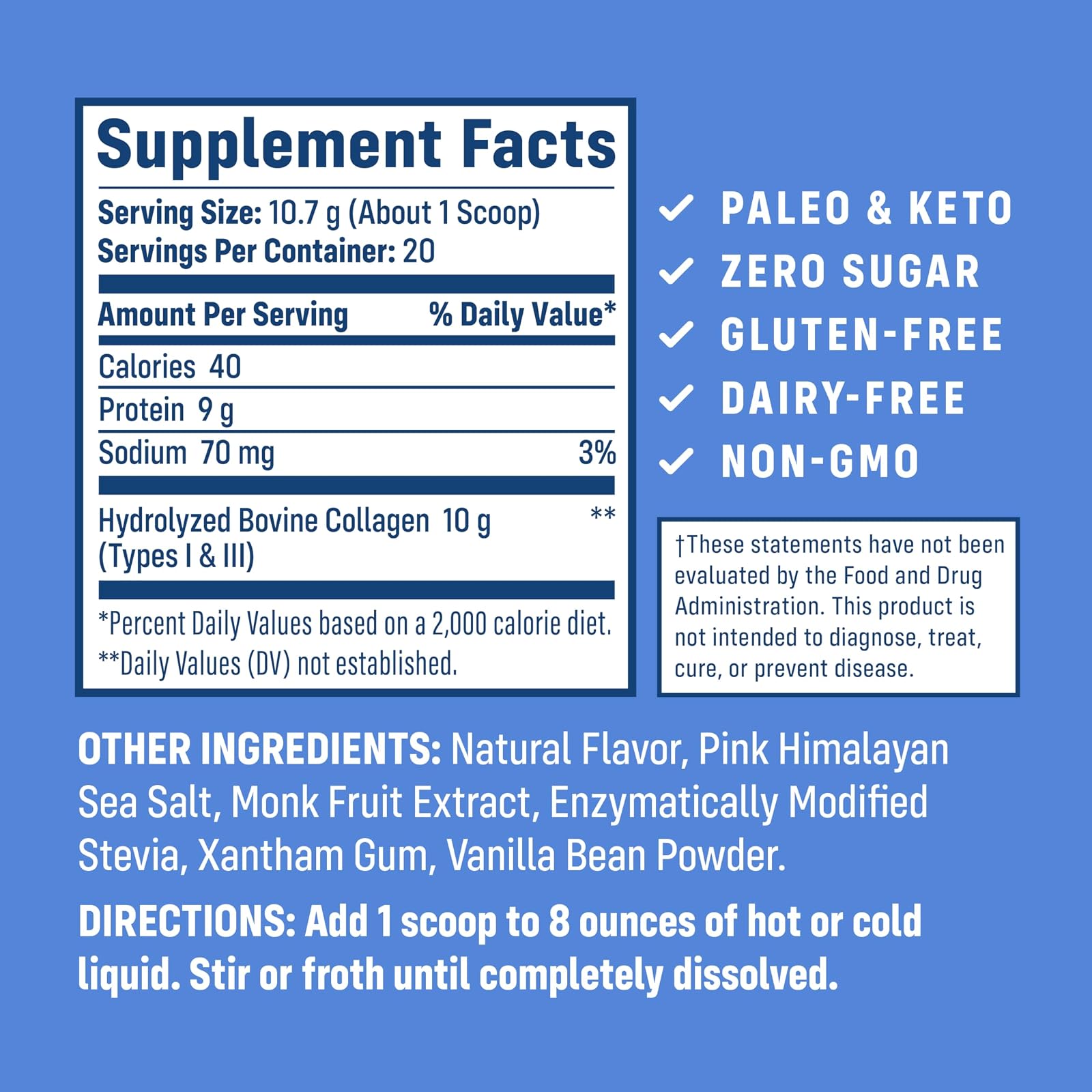 Hydrolyzed collagen for healthy skin