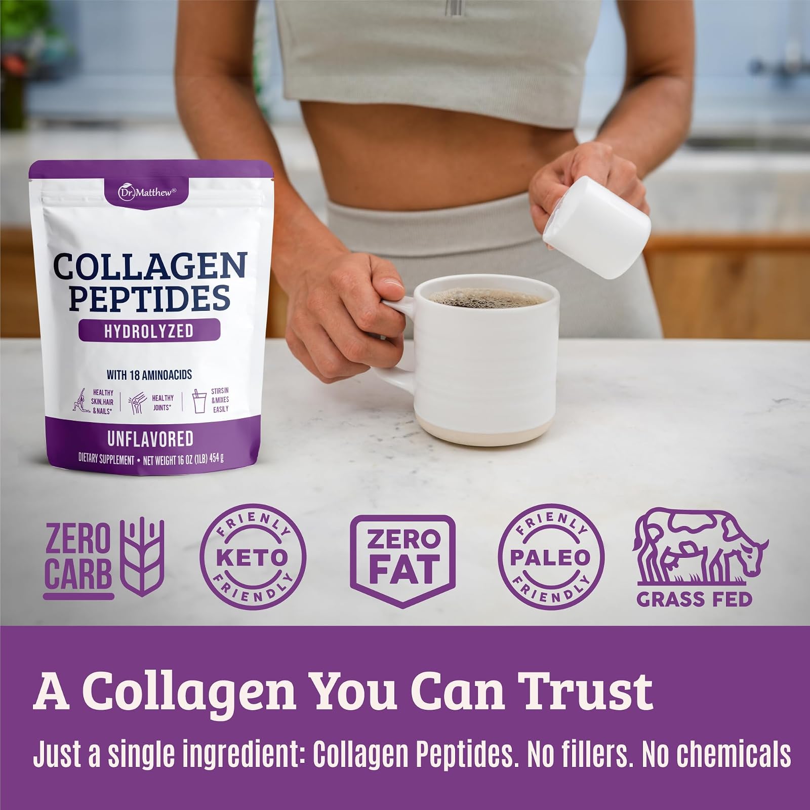 Hydrolyzed collagen for skin health