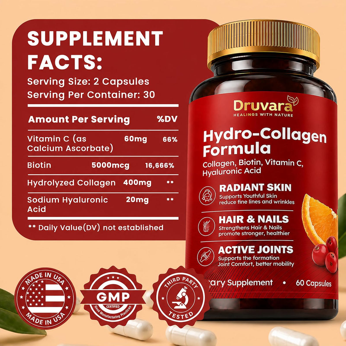 Hydrolyzed collagen for stronger nails