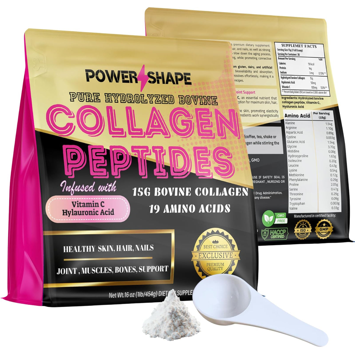 Hydrolyzed collagen peptides for beauty