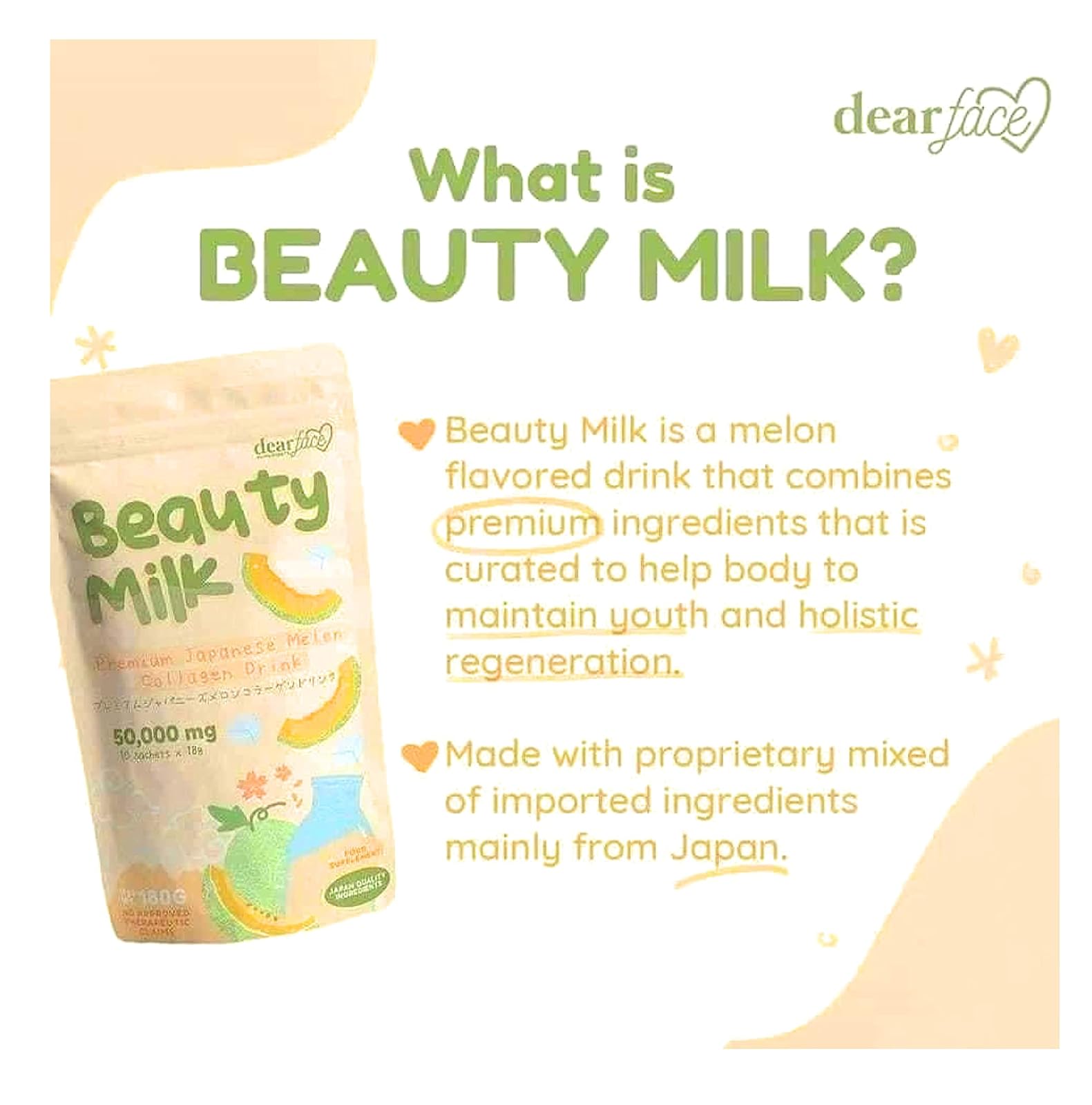 Hydrolyzed collagen peptides for beauty