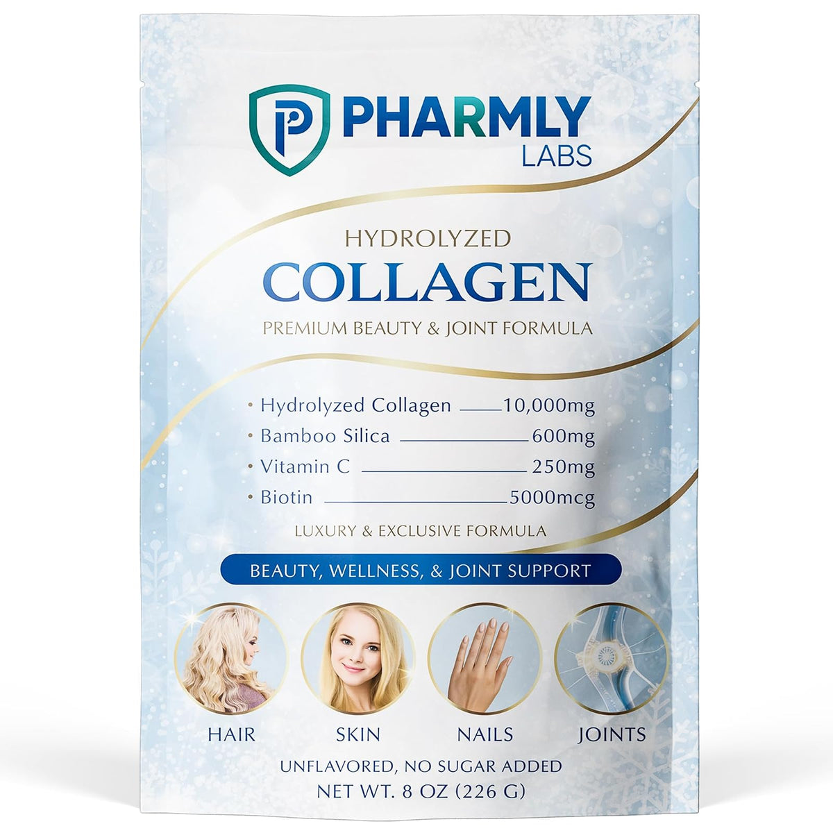 Hydrolyzed collagen peptides for skin