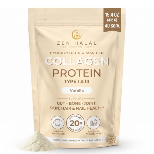Hydrolyzed collagen peptides powder vanilla