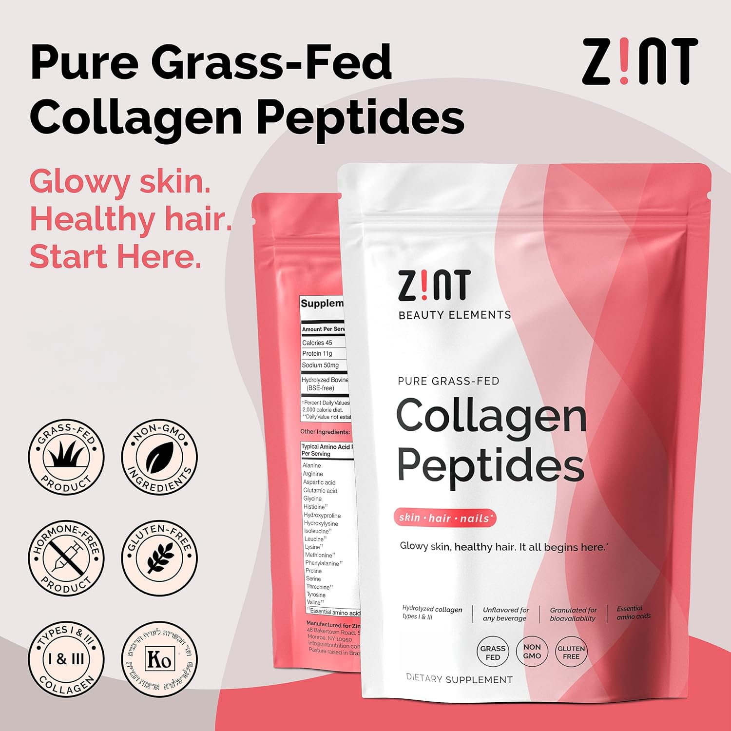 Hydrolyzed collagen powder for skin