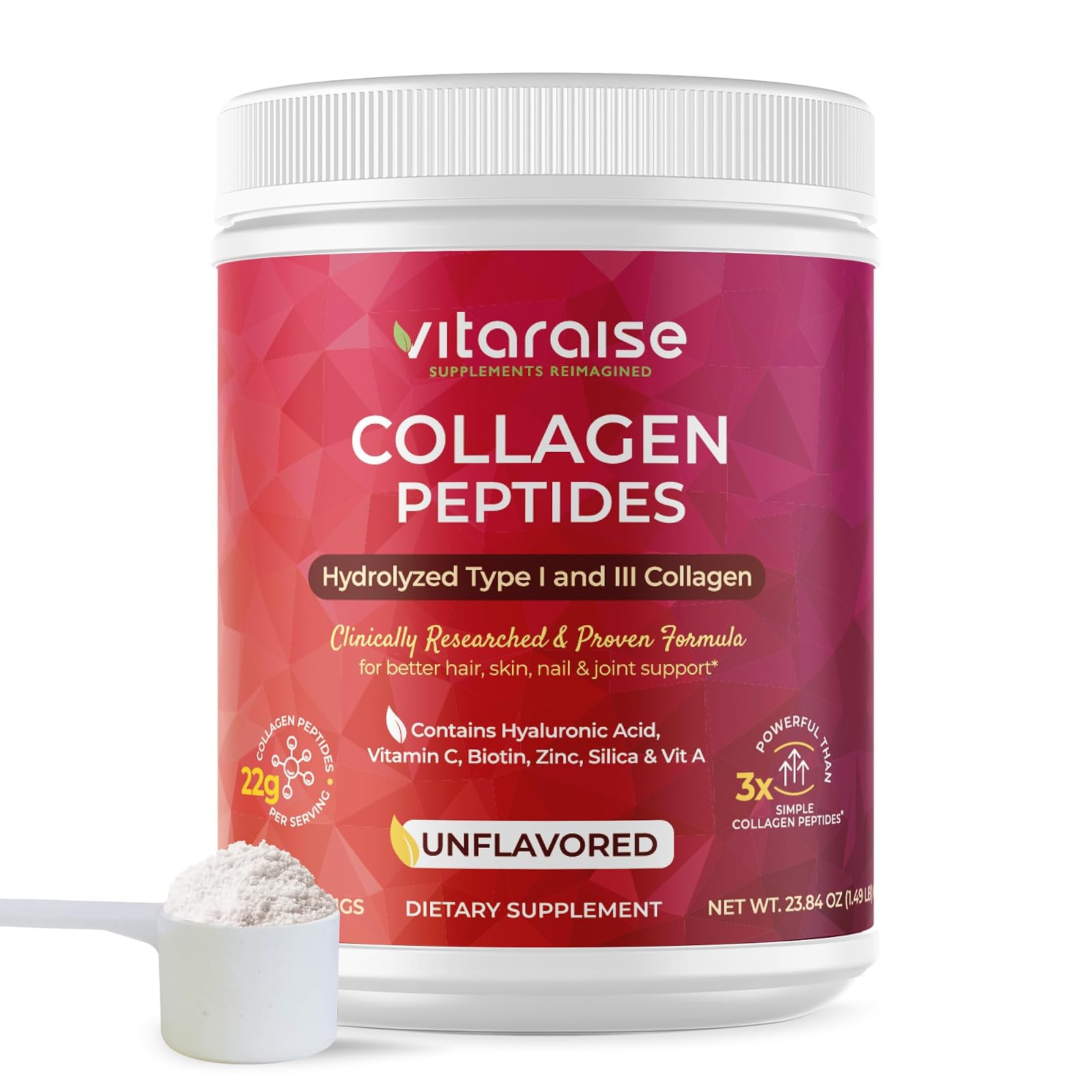 Hydrolyzed collagen powder for skin