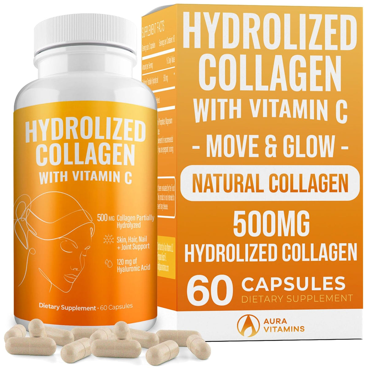 Hydrolyzed collagen powder for skin