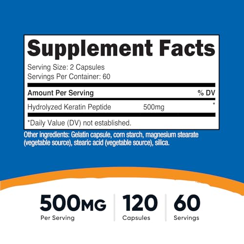Hydrolyzed keratin peptide capsules for vitality