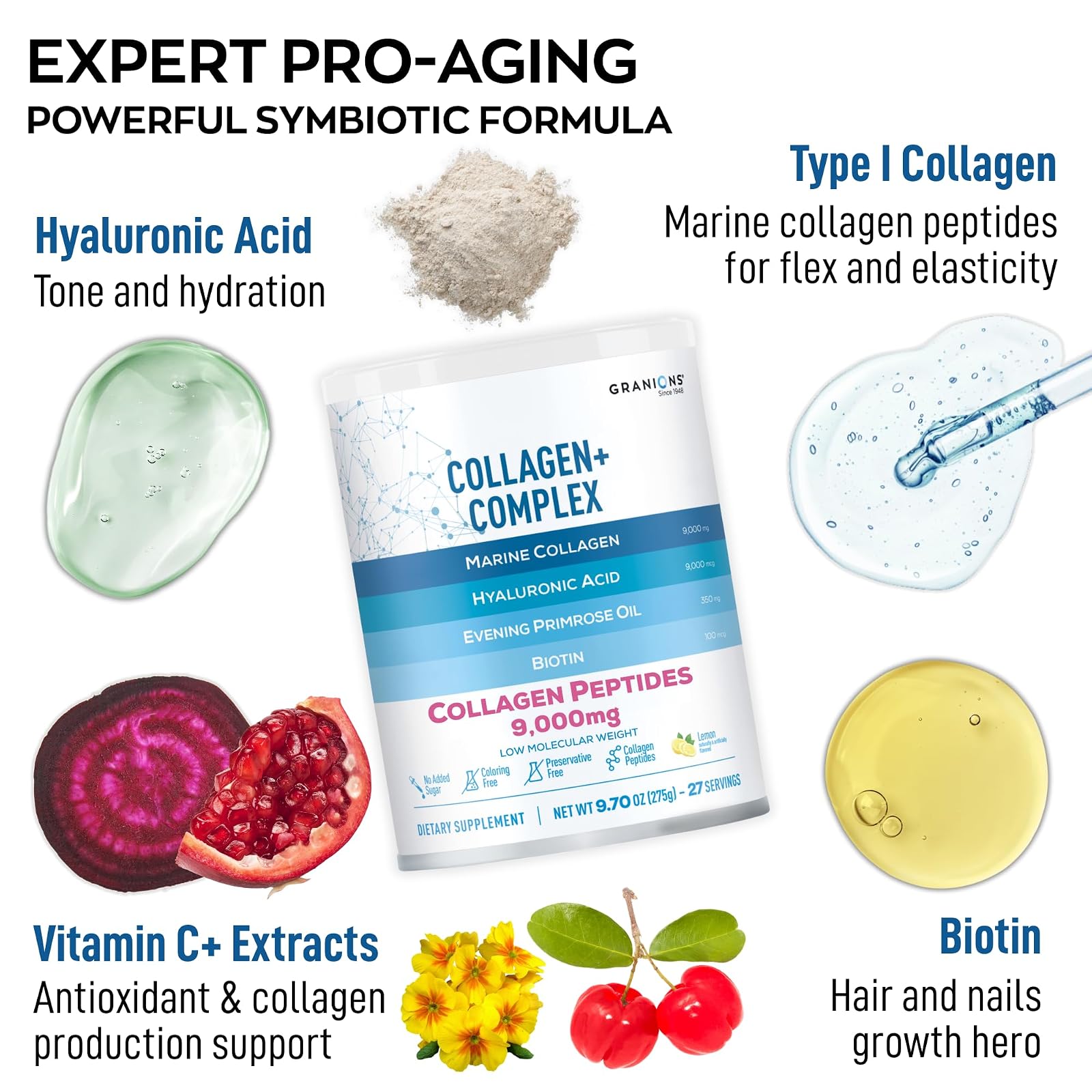 Hydrolyzed marine collagen for skin
