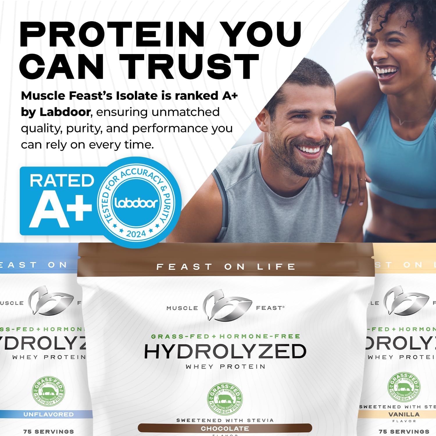 Hydrolyzed whey protein for fast absorption