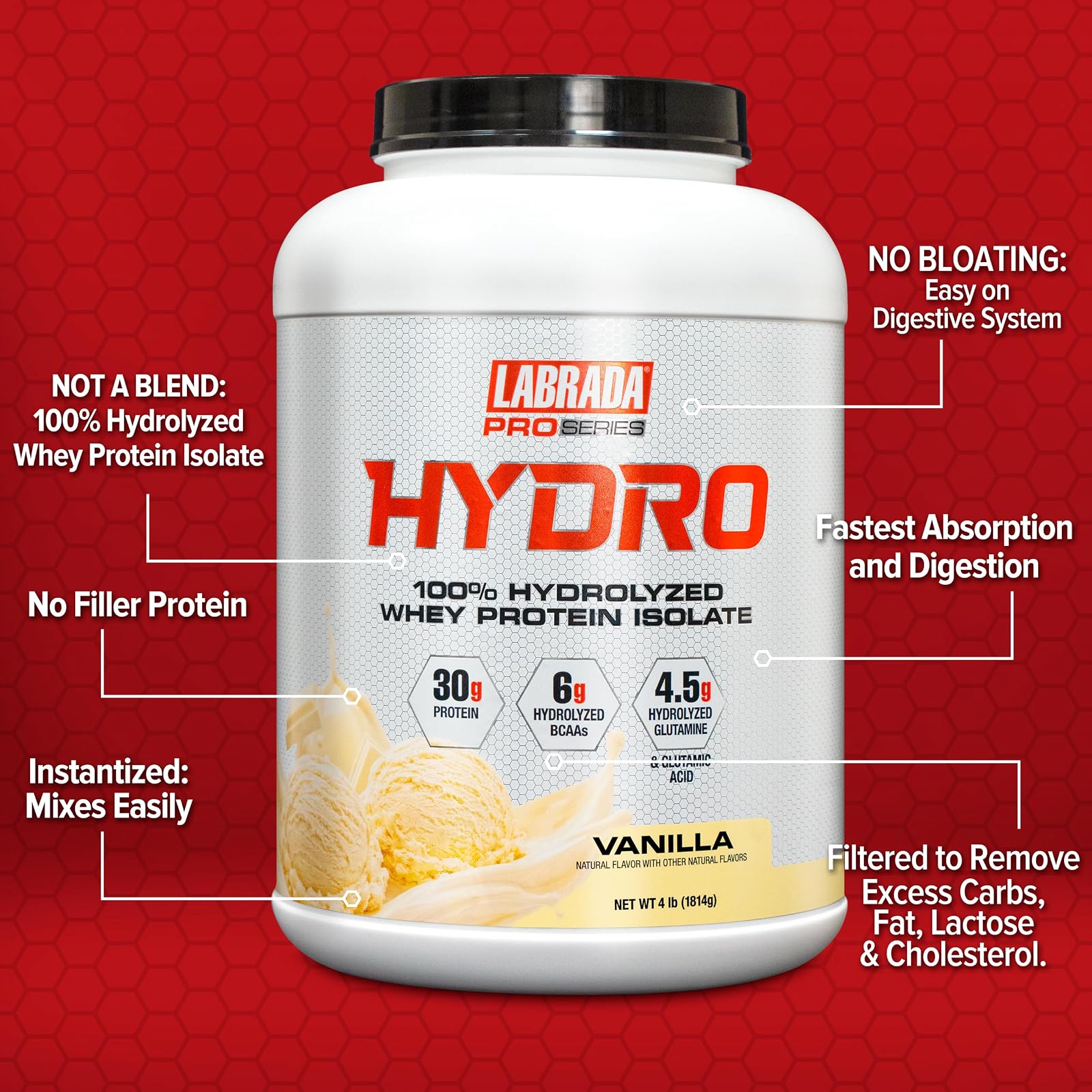 Hydrolyzed whey protein for faster absorption