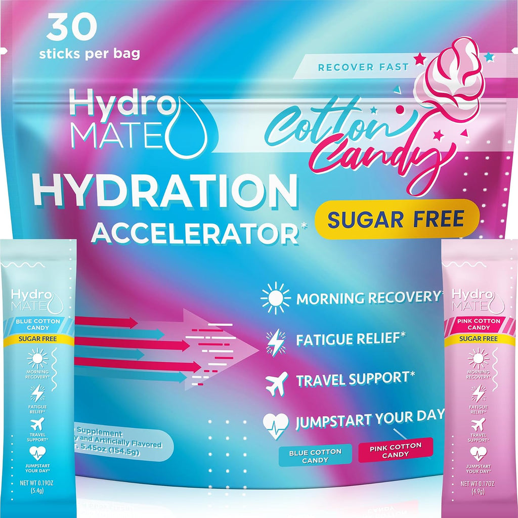 HydroMATE cotton candy electrolyte powder