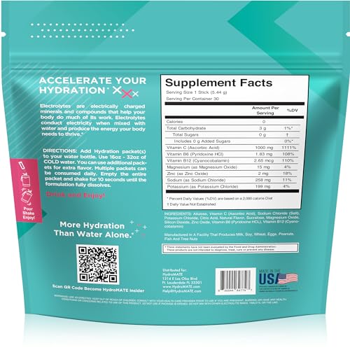HydroMATE electrolyte powder for workouts