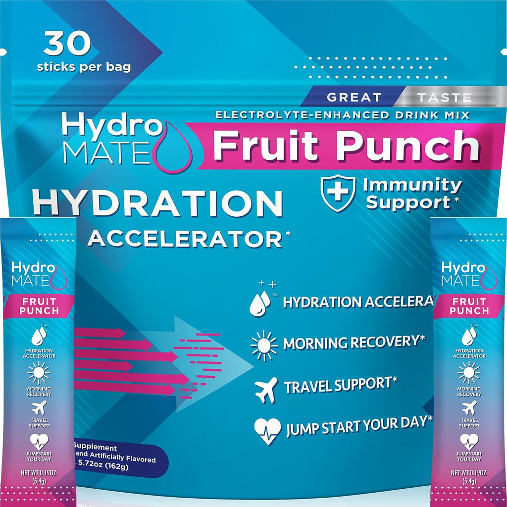HydroMATE electrolyte powder fruit punch