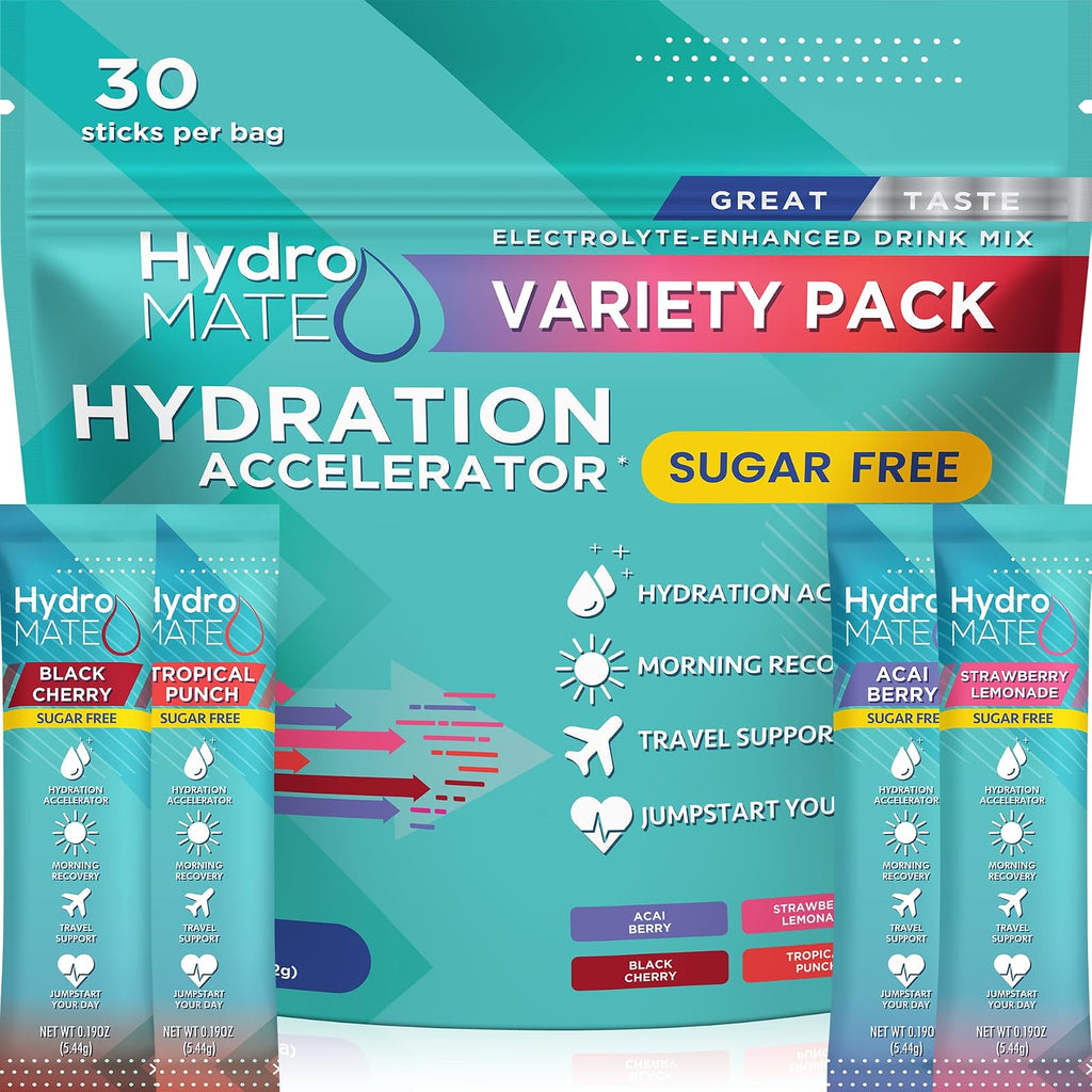 HydroMATE electrolyte powder variety pack
