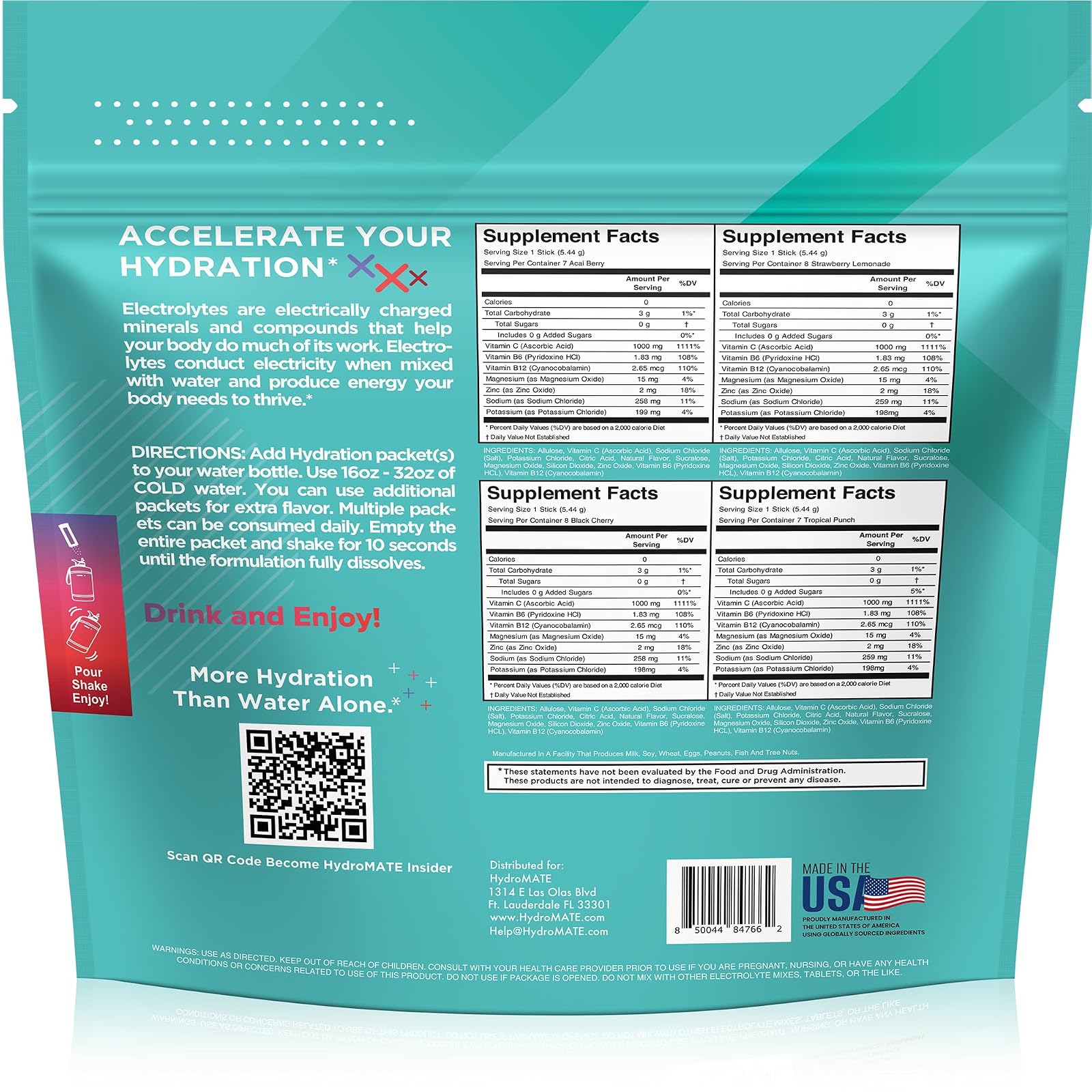 HydroMATE electrolyte tablets for workouts