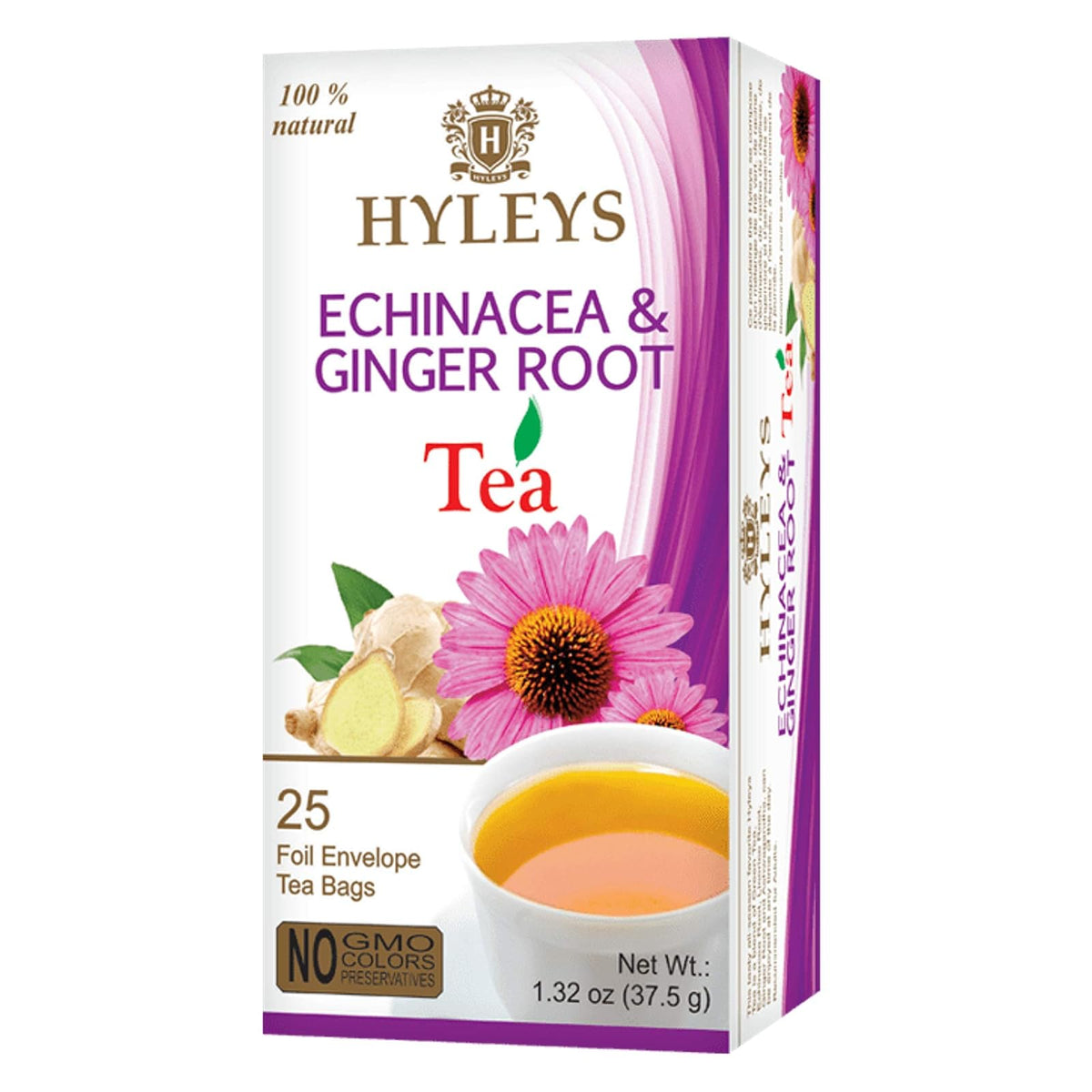 Hyleys echinacea ginger tea bags