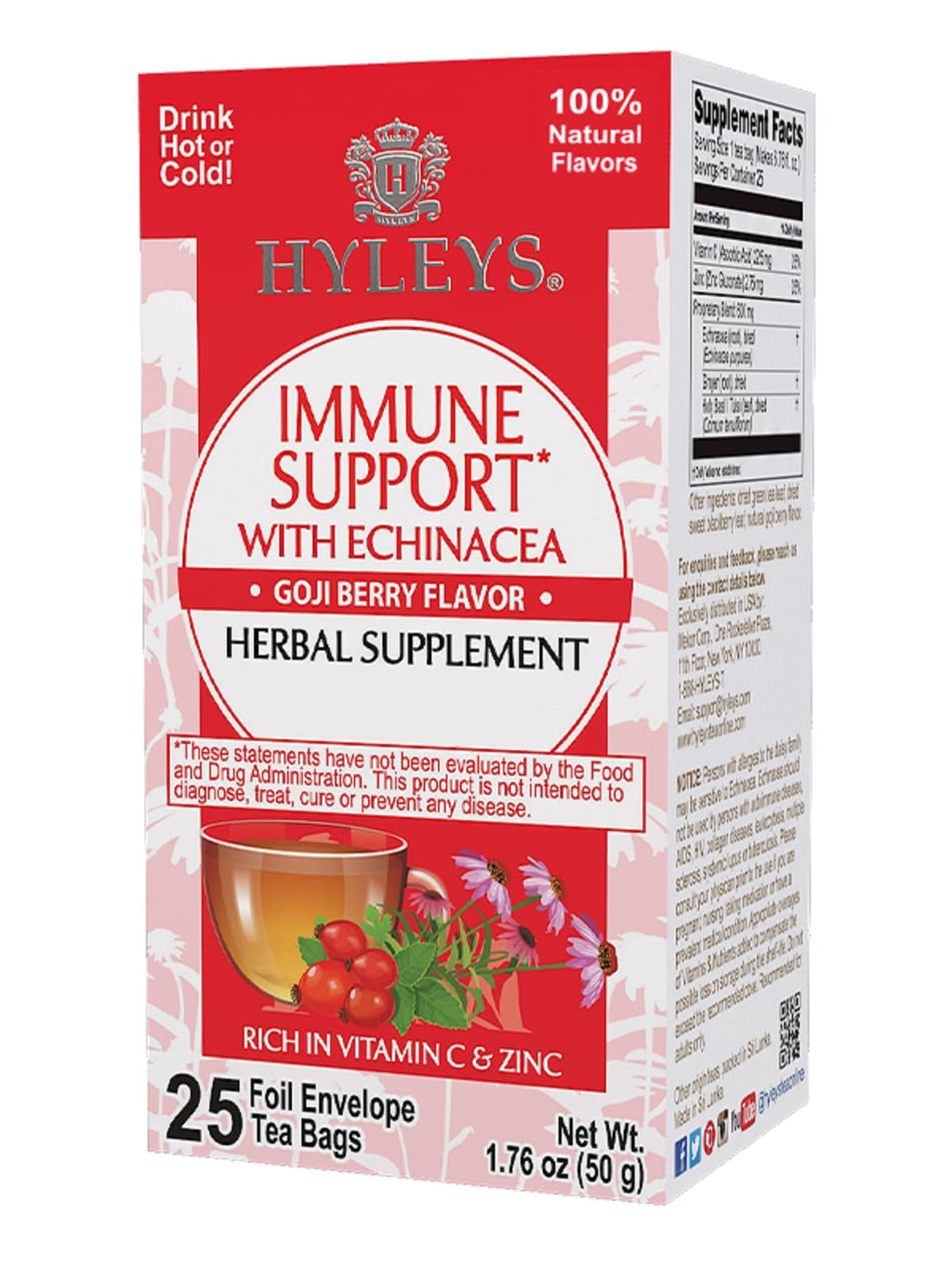 Hyleys Echinacea herbal tea bags