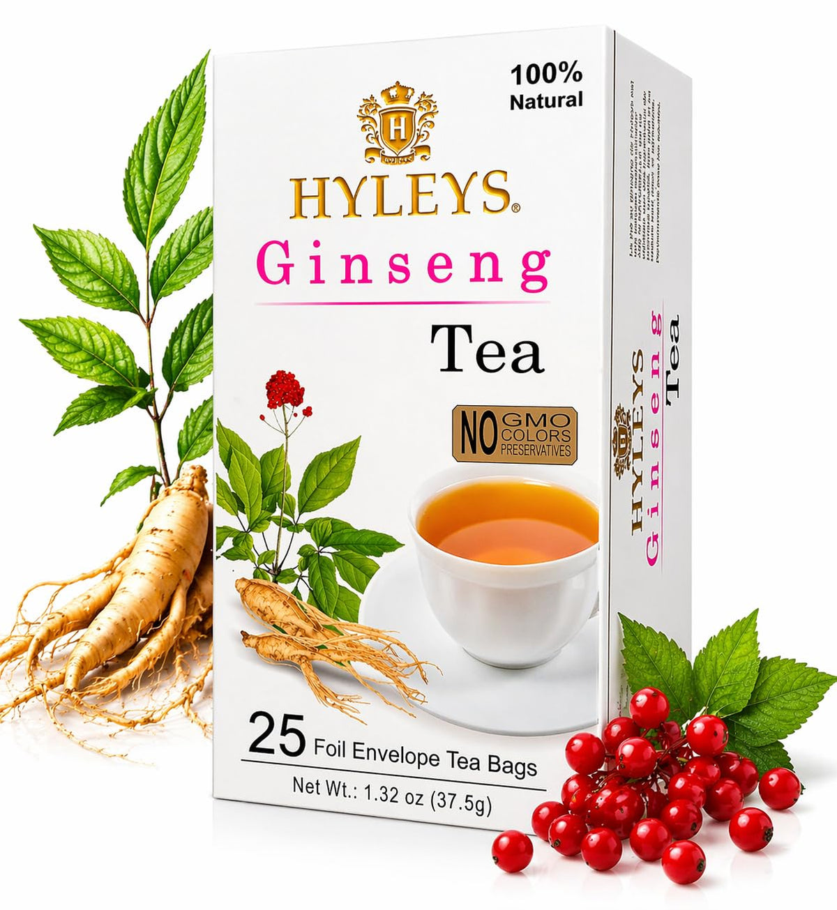 Hyleys ginseng green tea bags