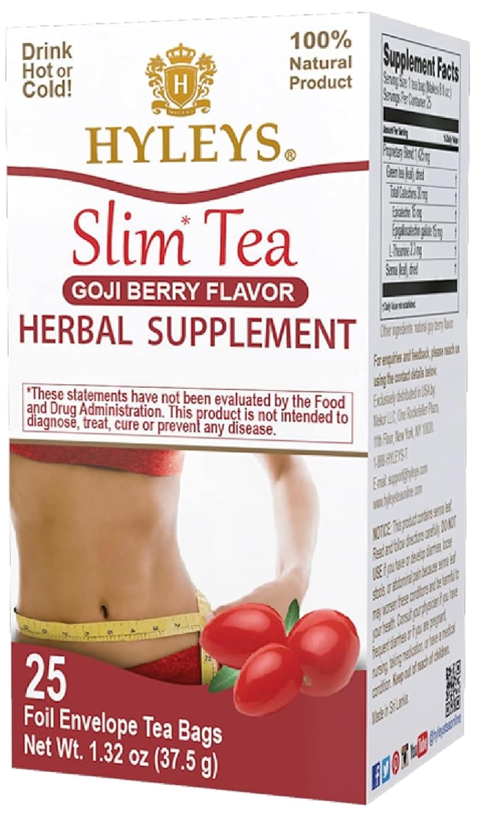 HYLEYS Goji Berry herbal tea bags