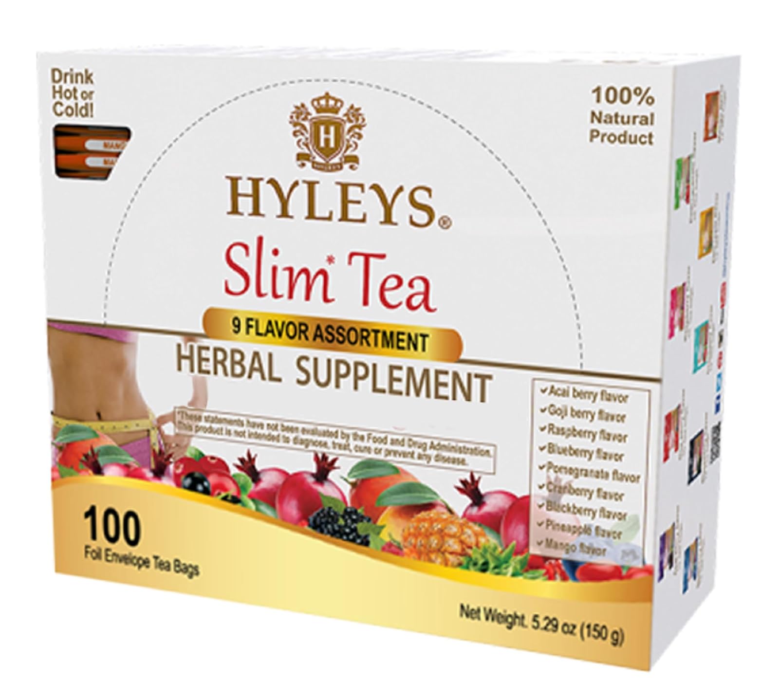 HYLEYS herbal tea weight loss pack
