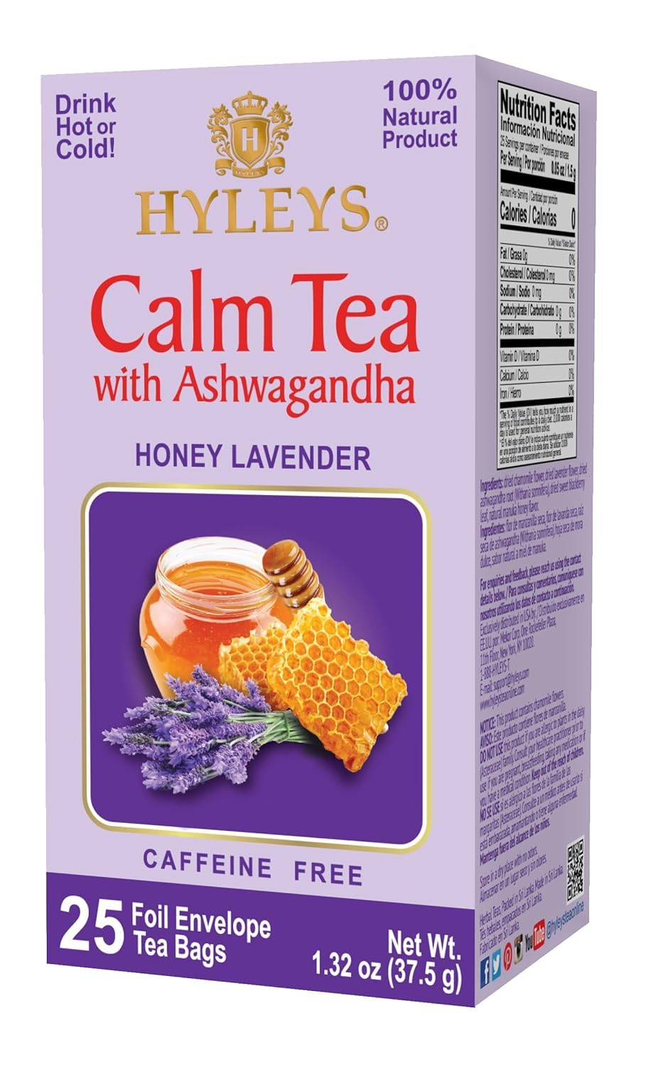 HYLEYS herbal tea with Ashwagandha
