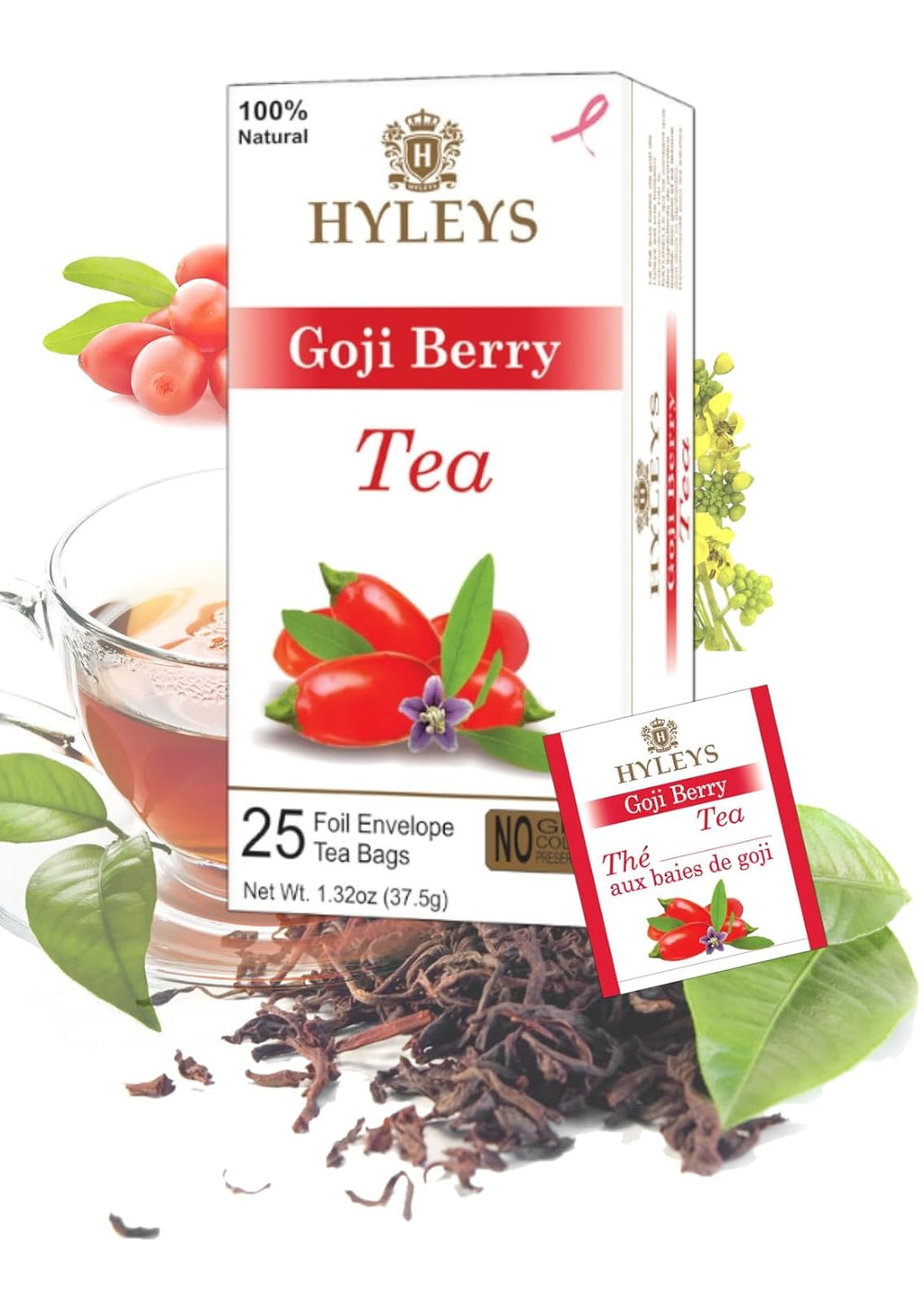 Hyleys herbal tea with goji berries