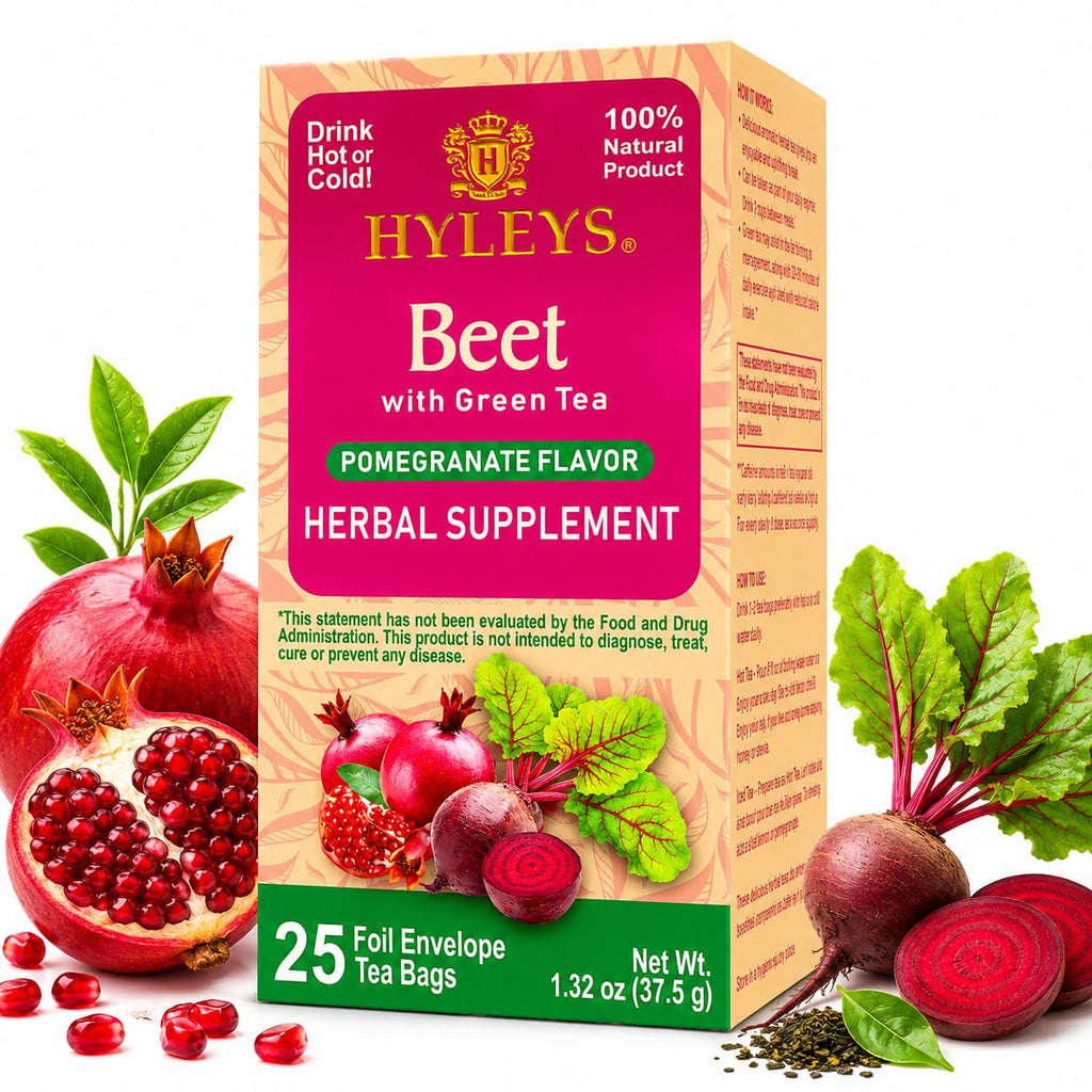 Hyleys herbal tea with pomegranate
