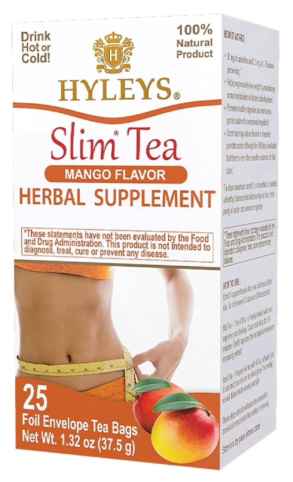 Hyleys mango herbal tea bags