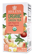 HYLEYS organic peach ginger herbal tea