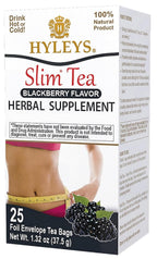 Hyleys Slim Tea blackberry flavor bags