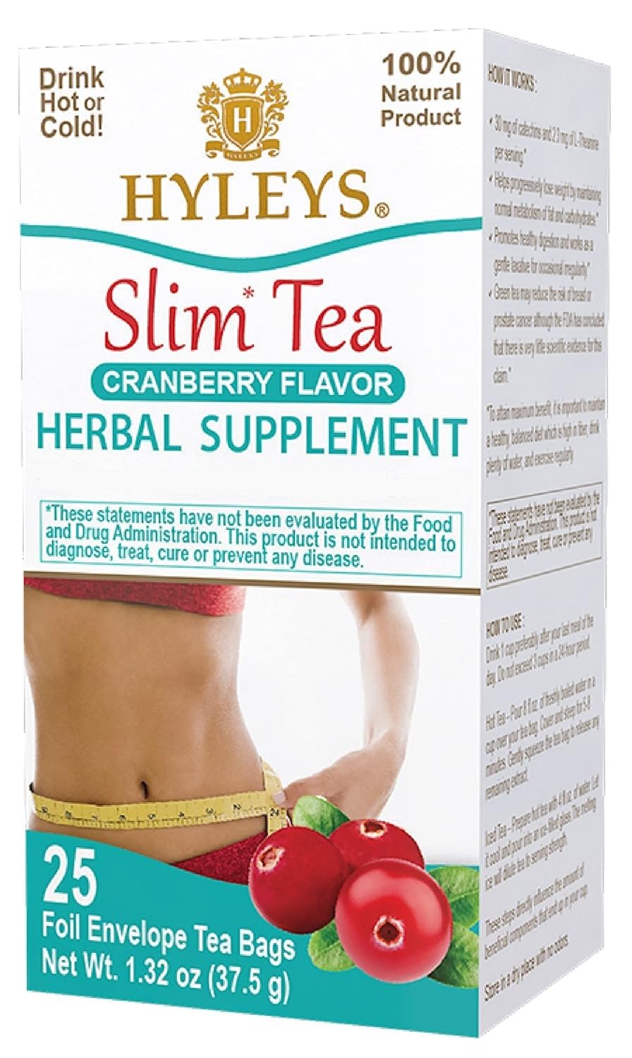 Hyleys Slim Tea cranberry flavour