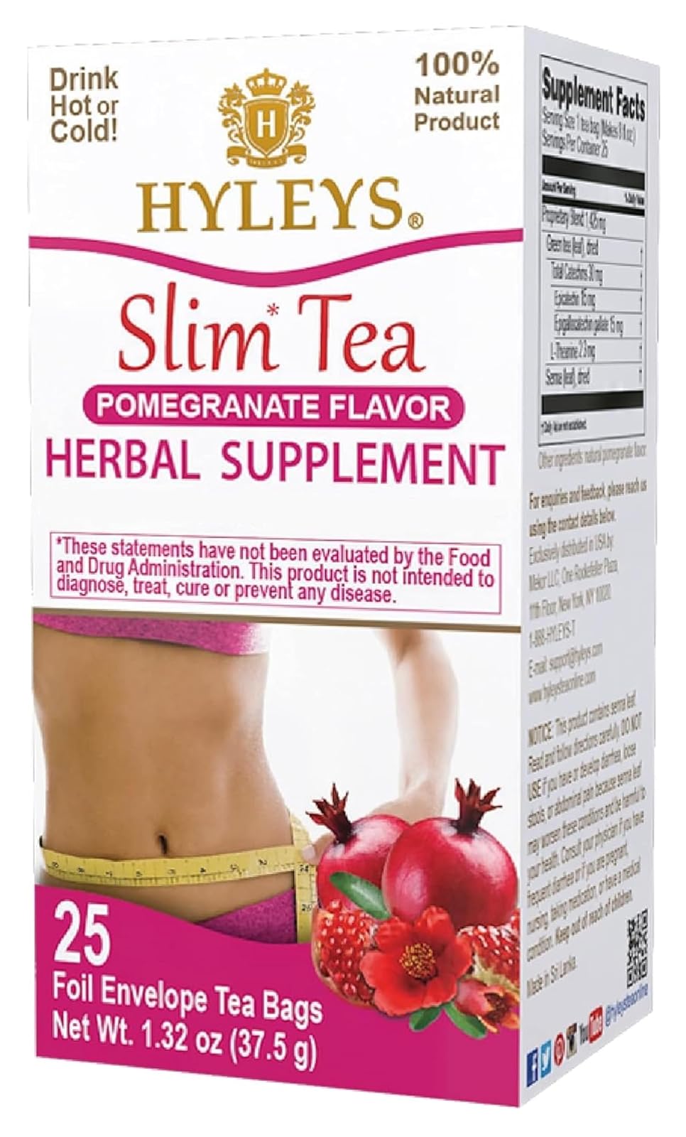 Hyleys Slim Tea Pomegranate flavour