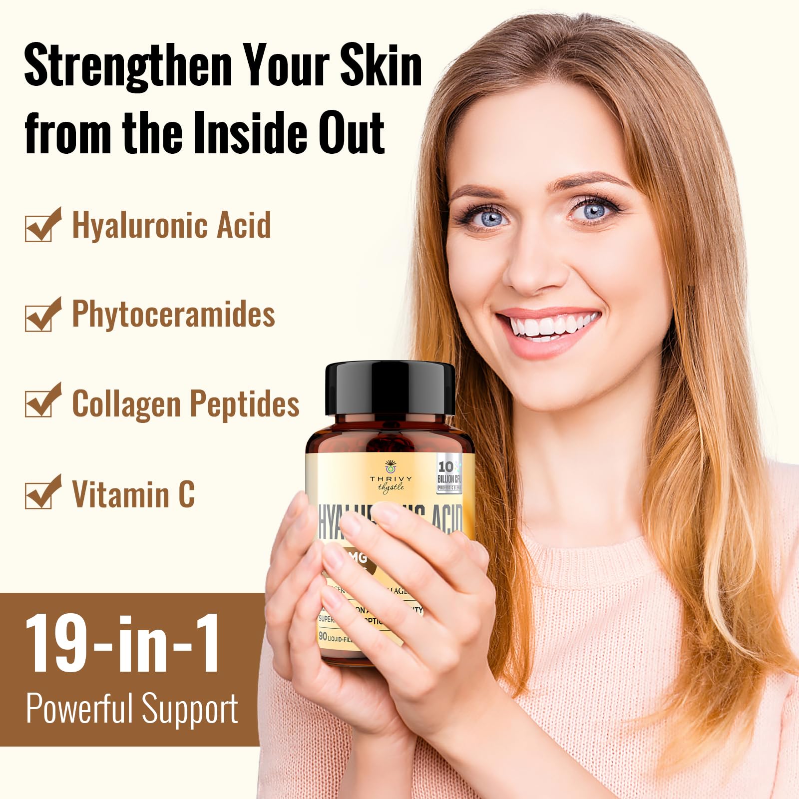 Hylunaric acid capsules for beauty