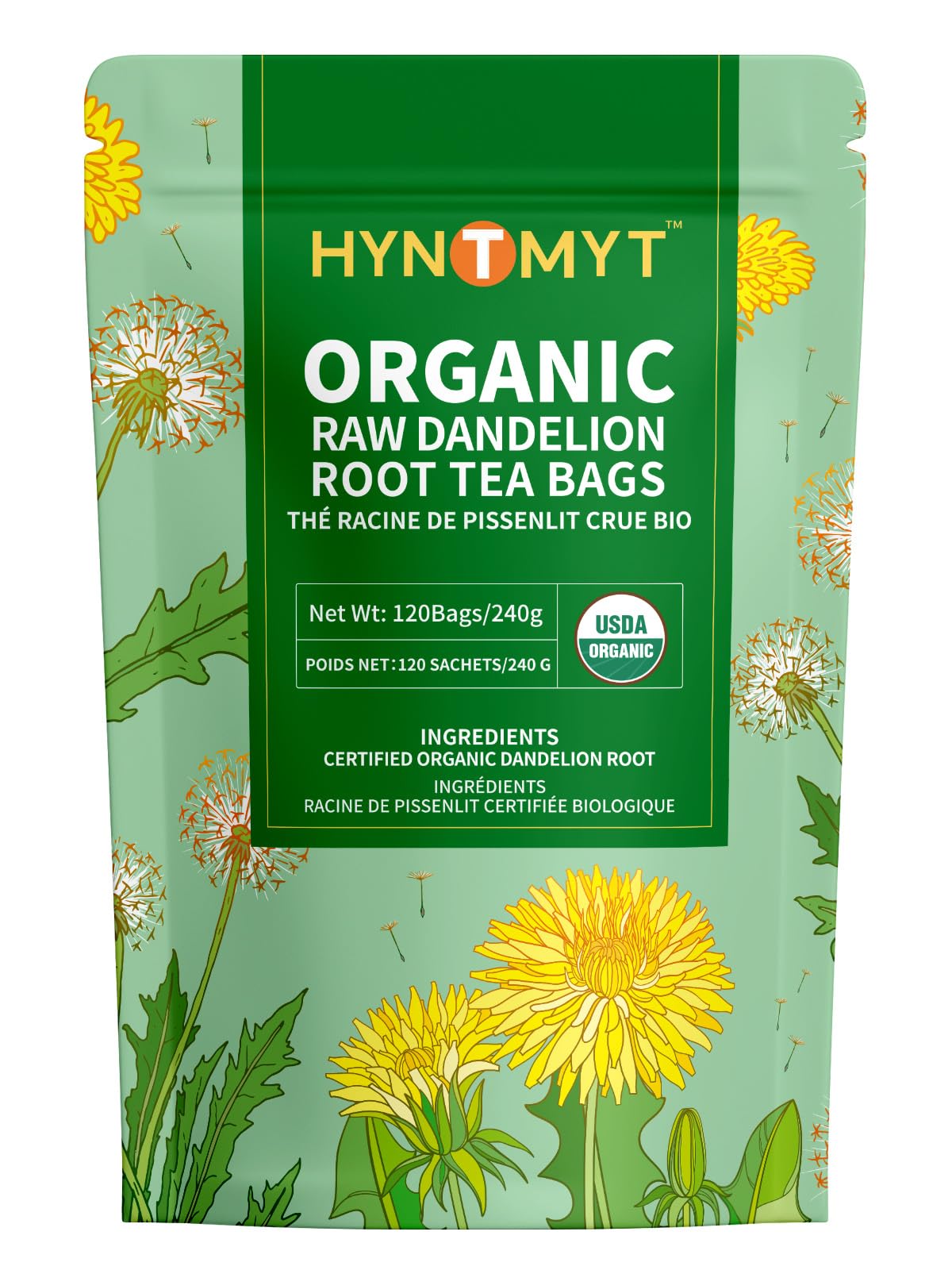 Hyntmyt organic dandelion root tea bags