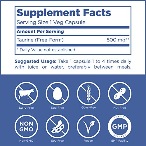 Hypoallergenic Taurine capsules for sensitive users