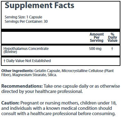 hypothalamus vitamin and mineral support