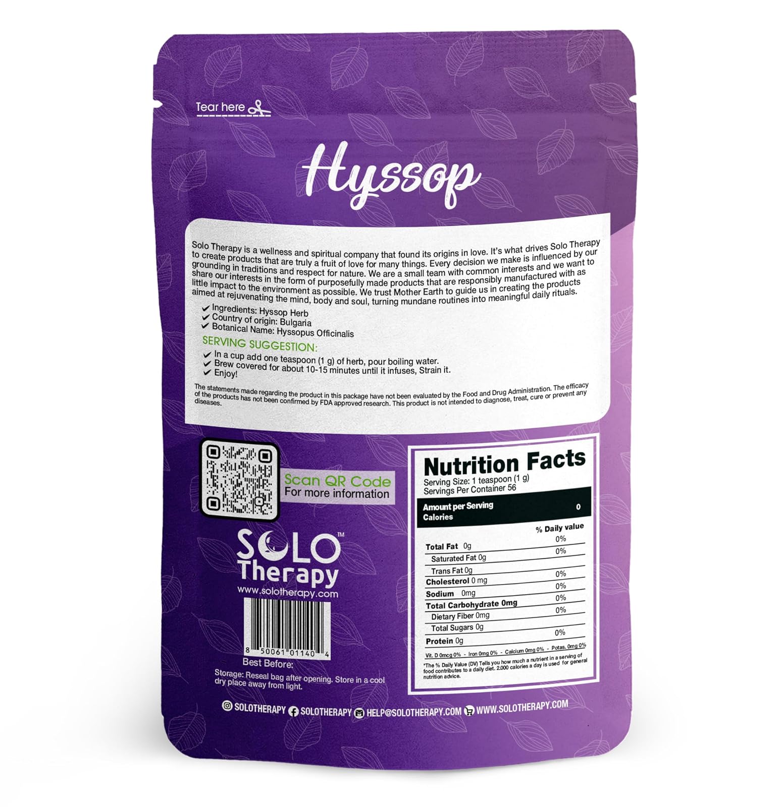 hyssop herb for herbal detox tea