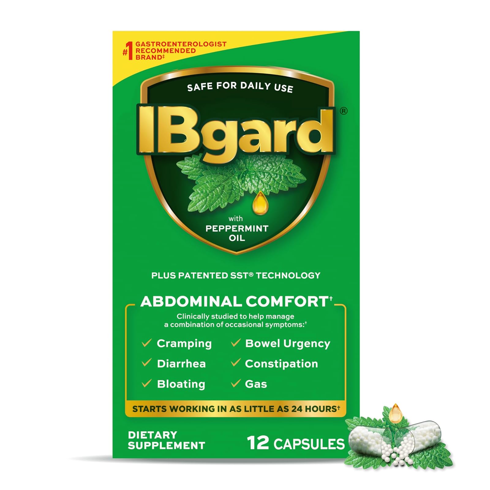 IBgard peppermint oil capsules for digestion