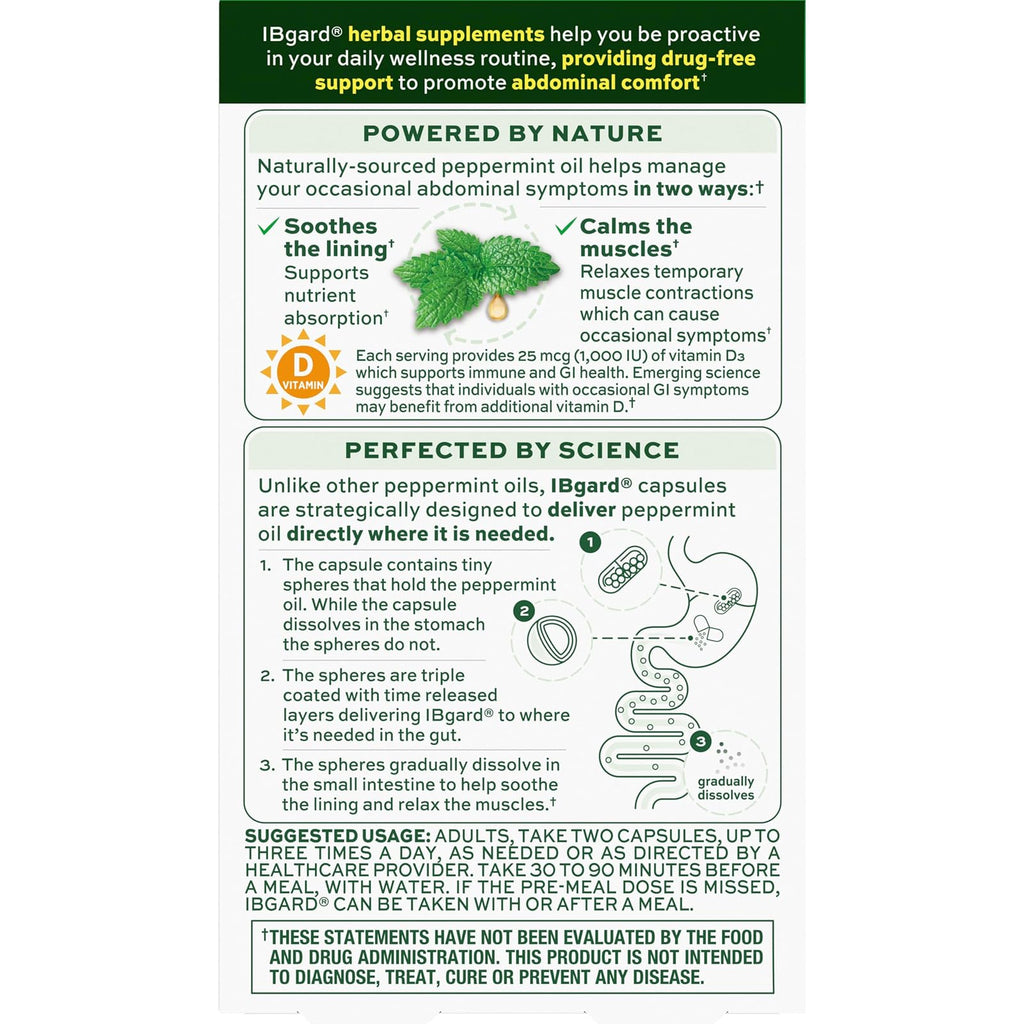 IBgard peppermint oil for overall health