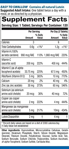 ICAPS vitamins for enhanced eyesight