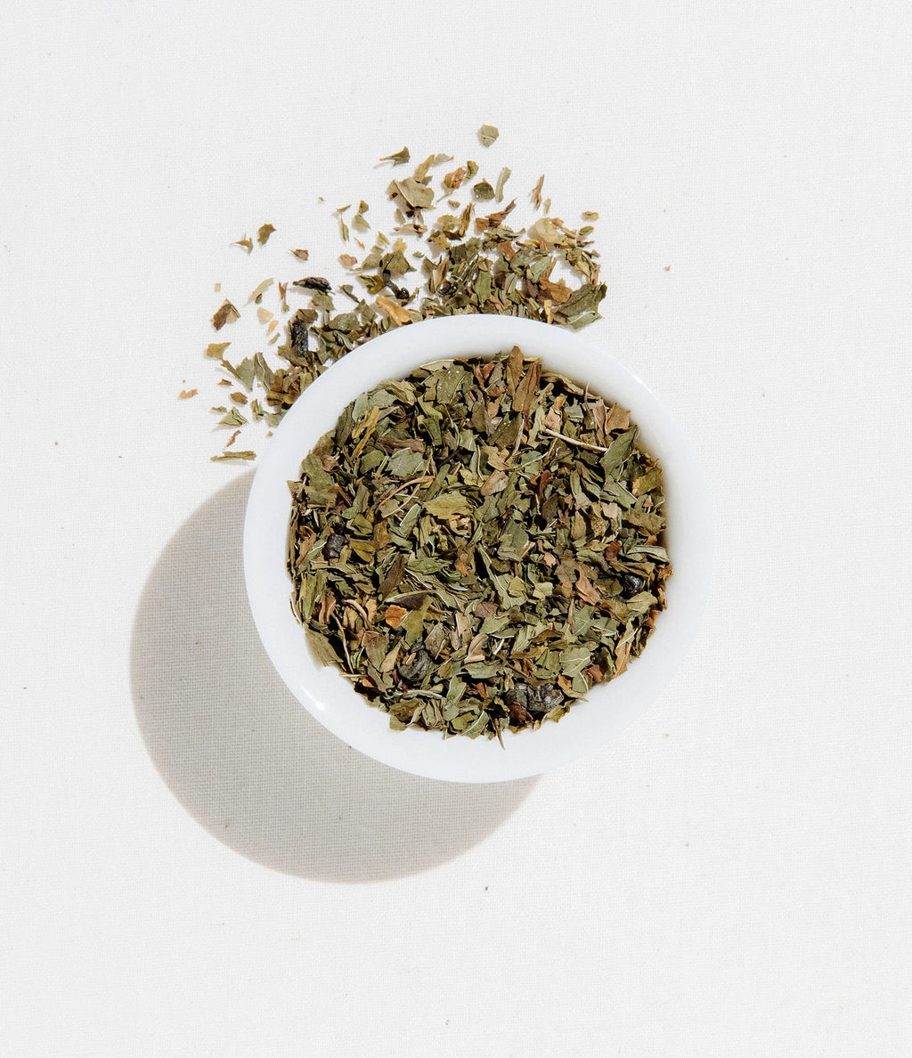 iced green tea with spearmint flavor