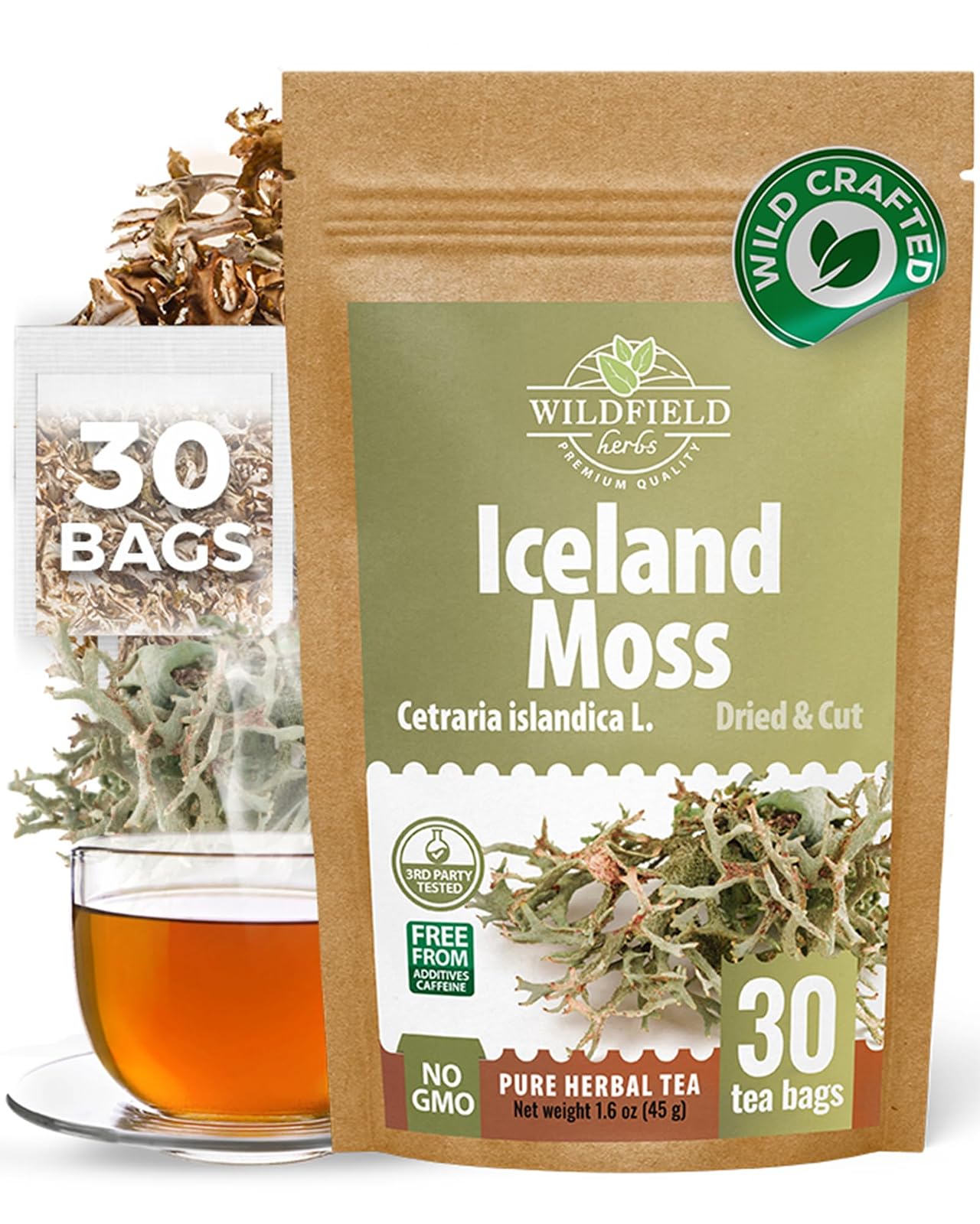 Icelandic moss herbal tea bags