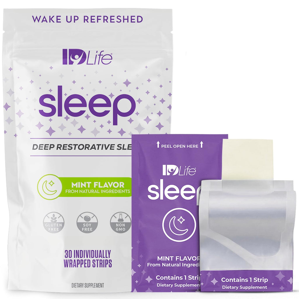 IDLife Sleep melatonin strips for restful nights