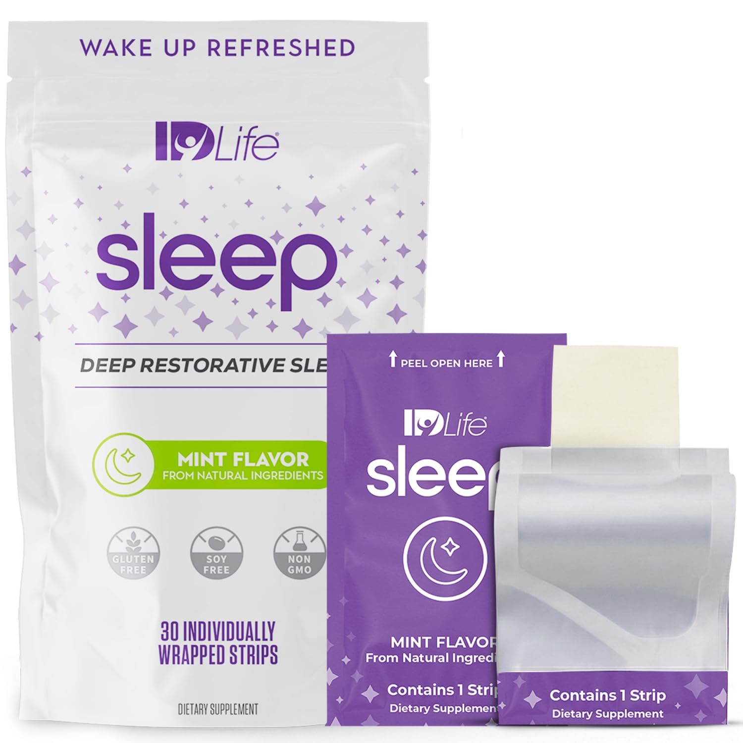 IDLife Sleep melatonin strips for restful nights