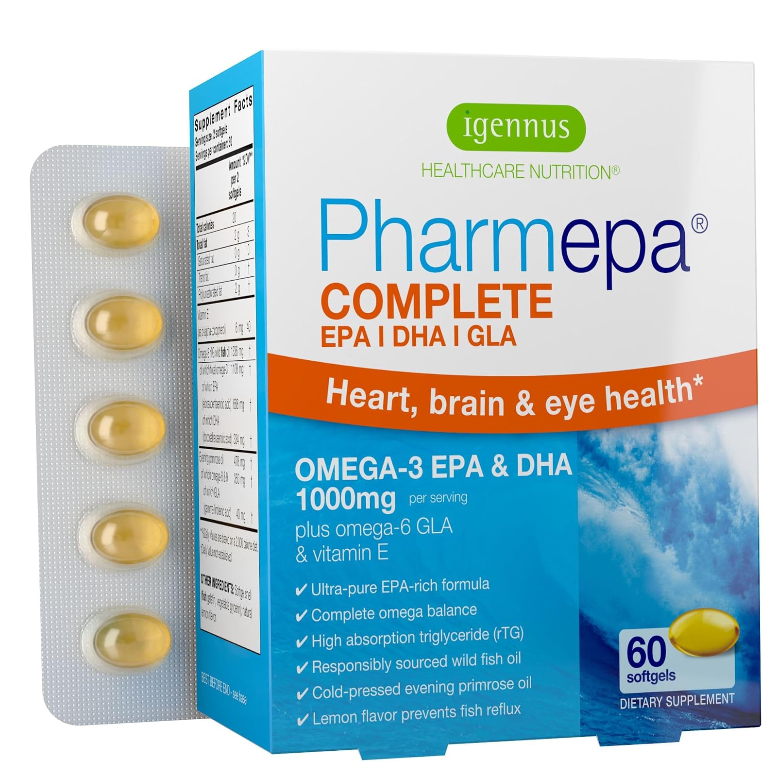 Igennus fish oil omega 3 softgels
